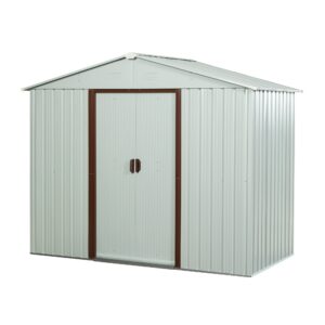 tzou outdoor storage shed 6ft x 5ft garden tool house with window floor foundation shed for garden tool storage steeple one size