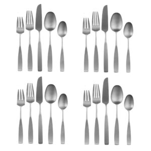 lauffer by towle bedford 18/8 stainless 20pc. flatware set (service for four)