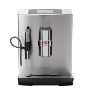 mcilpoog ws-s7 fully automatic espresso coffee machine, silver full metal, super automatic espresso machine with milk, americano, latte, cappuccino, hot water