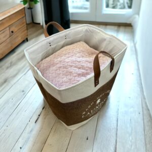 ARIASFAMILY Laundry Basket Large, Foldable Laundry Hamper, Dirty Clothes Basket, Decorative Storage Basket, Hampers bedroom aesthetic, Laundry basket organizer. Deluxe Laundry Hamper., Brown