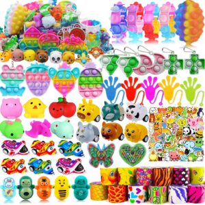 taulaap 115 pcs pop party favors for kids, treasure box toys for classroom prizes, pinata stuffers, goodie bag filler, treasure chest, carnival bulk small toys, easter basket egg fillers