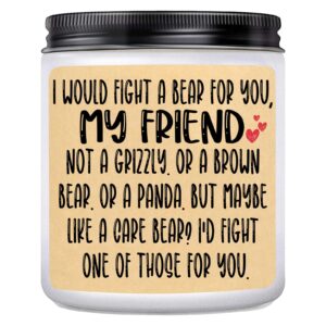 aharhora friend gifts for women, natural soy wax candles funny gifts for friend, friendship gifts for women friends, birthday gifts for friend - friendship candles