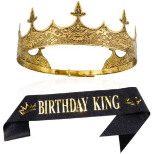 tobatoba birthday crown and sash, party prom decorations for men