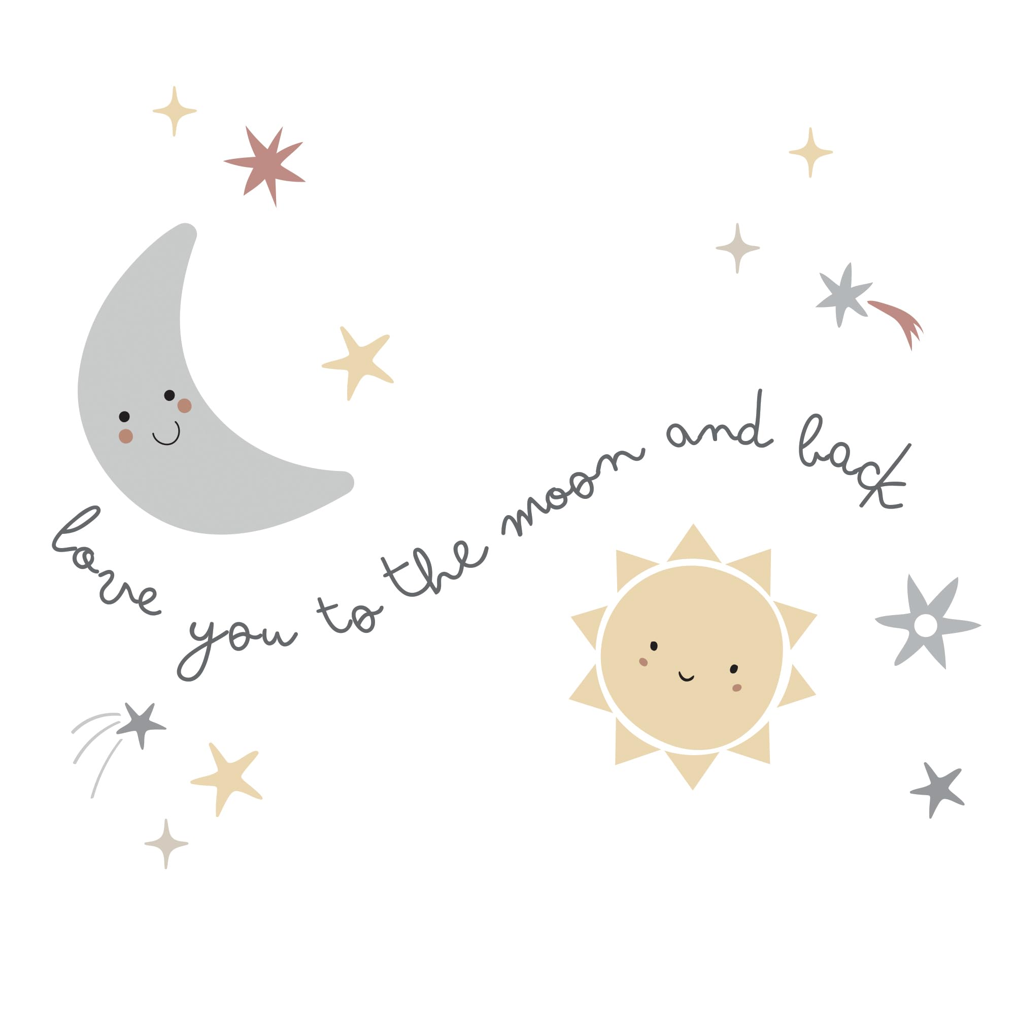 Bedtime Originals Little Star Celestial Moon & Stars Wall Decal/Stickers