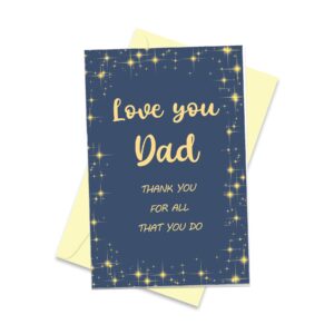 arsagen sweet appreciation card for dad, love you dad card, heartwarming father's day card, thank you for all that you do