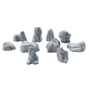 warmtree 10pcs diorama rocks fake rock miniature stone rock statue for diorama supplies micro train landscape railway sand table halloween miniatures