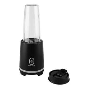 xotiq black single-serve blender with 1 travel lid, 16 oz