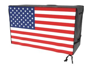 atyard 55-inch outdoor cover for keter unity xl portable table - uv resistant, breathable, all weather (55" l x 24" w x 32" h) black,american flag