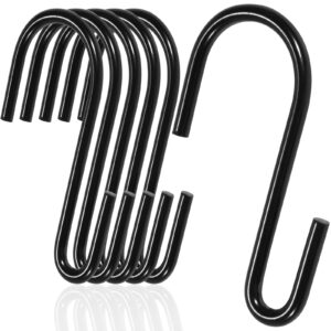 yamaja 30 pack small s hooks for hanging spoons pans pots kitchenware, metal s hooks for hang bags towels, apply bathroom office tool room, black, 2.4 inch