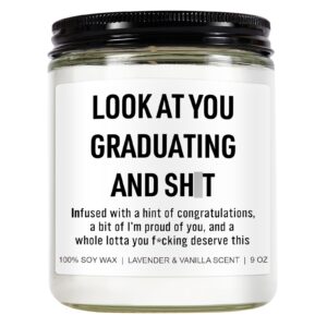 younift funny grad candle, graduation gifts for women, college graduation gifts, high school, masters degree graduation gifts, phd, nurse graduation gifts, 2024 graduation gifts for him, her