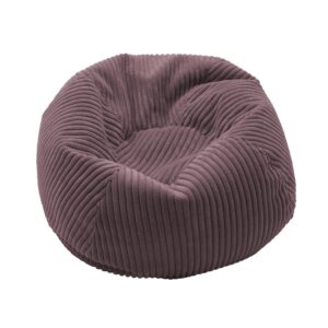 factory direct partners 30" soft, plush corduroy bean bag chair, furniture for kid's bedroom, playroom, rec room; perfect for reading or relaxing; complete, filled, ready to use - lavender, 14623-lv