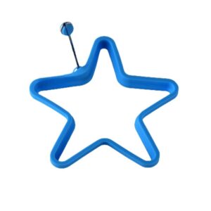 whtchsu silicone star shape pancake/egg rings, 1 pieces, blue