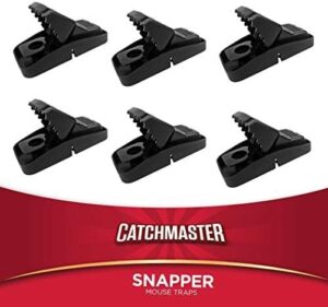 catchmaster snapper mouse traps 24-pk, mouse traps indoor for home, reusable rodent killer for house, outdoor critter catcher, eco friendly pest control for garage, basement, & kitchen