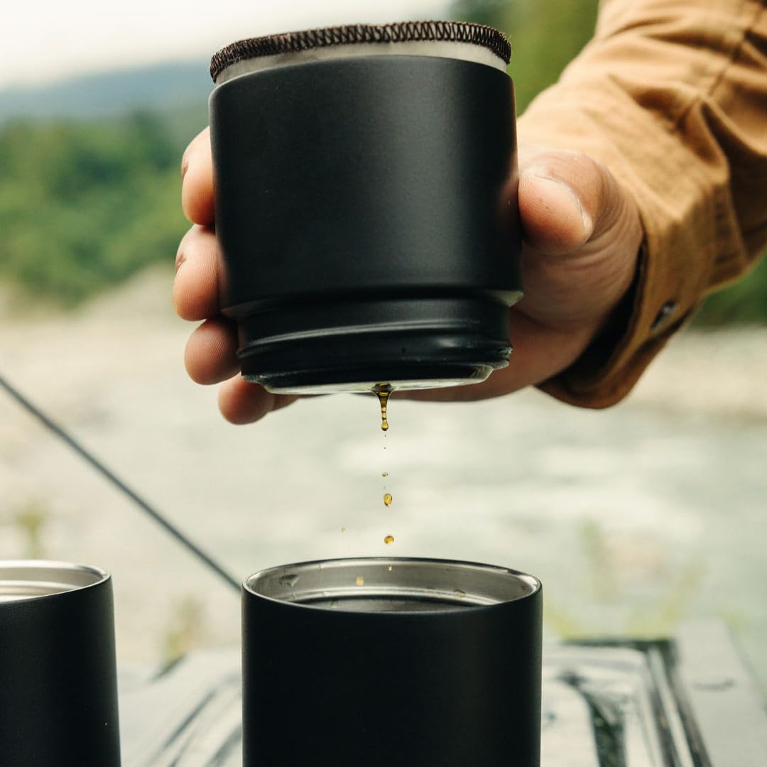 VSSL Nest Pour Over Coffee Kit, Transportable and Compact Pour Over Kit with Two 10 oz Double Walled Mugs