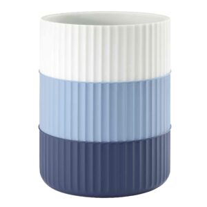 izod bathroom accessories clubhouse collection, wastebasket, blue