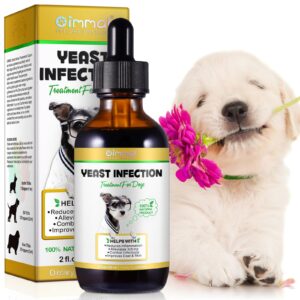 yeast infection treatment for dogs, dog ear infection treatment supports healthy itch relief, inflammation relief, allergy relief & more 2 oz