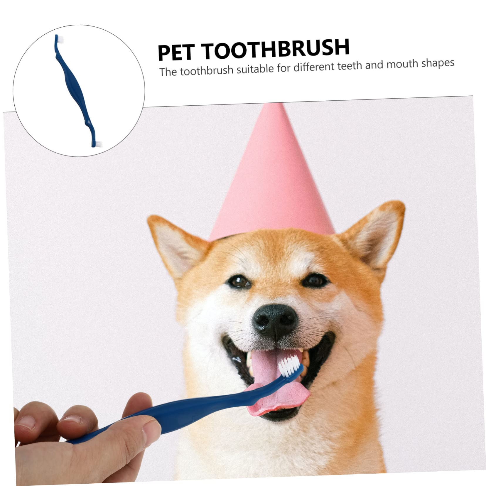 FOMIYES 3pcs Pet Double Toothbrush Pet Toothbrushes Pet Dog Supplies Pet Dog Oral Brush Finger Dog Toothbrush Pet Teeth Brush Toothbrush for Pet Dog Toothbrushes Pet Tooth Clean Brush