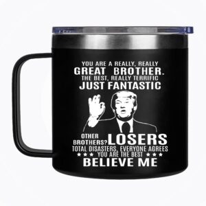 edizzone gifts for brother -14oz cup - brother gifts - best brother birthday gift – birthday gifts for brother - gifts for brother from sister - christmas gifts for brother