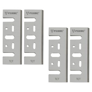 foxbc 3-1/4 inch tungsten‑carbide planer blades replacement for makita, dewalt, bosch, ryobi and most hand-held planer - 2 sets