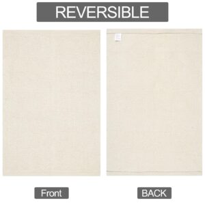 HXJDCL Farmhouse Kitchen Runner Rug 2'x 6',Cream Cotton Woven Washable Bedroom Runner Rug Reversible Hallway Rug Boho Laundry Room Rug for Living Room Sink Area Rug