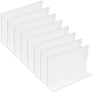 offsch 8 pcs clear plastic shelf dividers for closet organization adjustable shelf separators for neatly organizing clothes towels and accessories