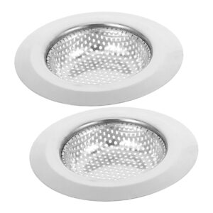 2pcs sink filter bath tub hair catcher bath sink shower clog cover kitchen sink draining basket kitchen sink drain basket toilet sink stainless steel filter screen broadside