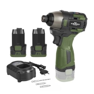 lazyland 17v brushless screwdriver, 140nm cordless impact driver set with 3 adjustable speed, 2 batteries and led work light