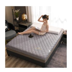 leoshi japanese floor futon mattress, foldable mattress topper twin bed mattress single portable mattress roll up foldable mattress (color:b,size:100x200cm)