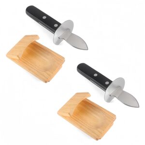 oyster clamp, oyster shucking clamp, 2024 newest oyster knife shucker set - safe fast essential seafood tools (2pcs)