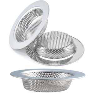 honmein 3 pcs sink strainer for most kitchen sink drain basket, upgraded double-layer safe design kitchen sink strainer (outer diameter 4.5 inch)