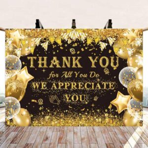 Thanks for All You Do Backdrop We Appreciate You Banner Decorations 7x5FT Thank You Photography Background for Teacher Doctor Congrats Grad Nurses Day Retirement Party Decorations Photo Props