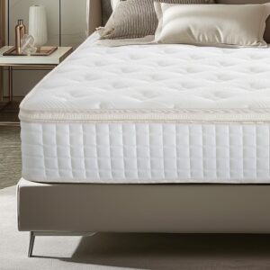 ceacydik memory foam and innerspring hybrid mattress-full size mattress,12 inch full mattress in a box,medium firm soft and comfort white mattress