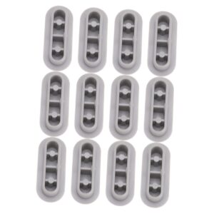 homoyoyo 12pcs toilet gasket toilet parts toilet bidet replacement bathroom bumper toilet seats toilet bumper anti-slip gaskets grey toilet anti- slip gaskets toilet pads plastic mute lift