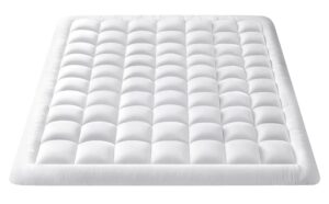 full size- 1 piece 850 gsm down alternative 3 inch thick upto 25" deep pocket fitted mattress topper protector extra soft comfortable sleep for all season- full(54x75 inche), white