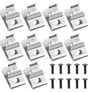 10pcs belt clips for dewalt, 304 stainless steel hook clips drill clips tool kit with screws belt replacement for dewalt n268241 fit for 20v power tools dcd980 dcd980l2 dcd985l2 dcd985