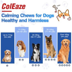 Calming Chews for Dogs - Dog Anxiety Relief,Dog Calming Treats, Supplements Calming Chews for Dogs 120 Count Lamb Flavor