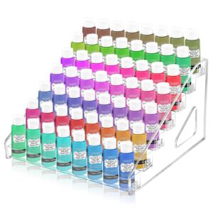 vowcarol clear paint organizer, miniature paint holder 7 layers paint storage rack, craft paint organizer rack