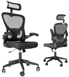 yoyomax ergonomic office chair, high back gamingchair for big and tall people, adjustable headrest/armrests reclining comfy home officechair lumbar support breathable mesh computerchair-black