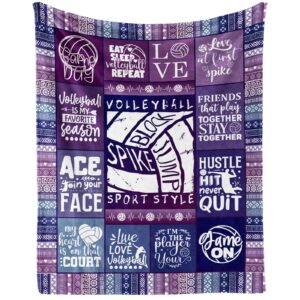 homieblanket volleyball blanket for boys girls, cool volley ball themed design printed throw blankets for kids lap, chair sofa, warm soft cozy blanket, 40"x 50"