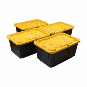 generic 27 gallon storage containers - stackable storing bins (4 pack), 743429