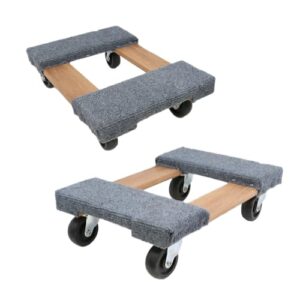 boxertool 18” x 12” furniture moving dolly – pre assembled dolly - 2 pack – 1,000lbs each dolly – solid wood – heavy duty caster wheels