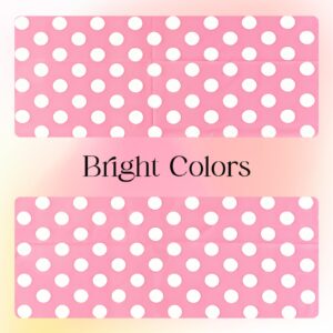 1 Piece Pink Polka Dot Rectangle Tablecloth - 54x72“ Decorative & Stain Resistant Table Cloth with Polka Dot Pattern, Table Cover for Dining Table, Buffet, Wedding, Camping, Party & Wedding