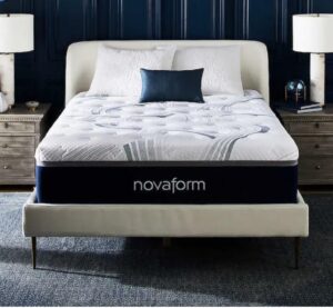 novaform new model 14” comfortgrande advanced gel memory foam mattress. queen. firm: medium. spinal alignment. soothing cool evencor gelmax memory foam. antimicrobial protection