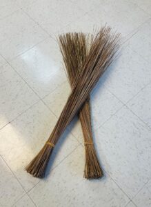 generic walis tingting - filipino style broom - palm leaves mid ribs x 2 philippines, natural