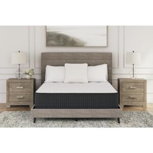 signature design by ashley limited edition plush 12 inch hybrid mattress with gel memory foam and edge support for cool sleep and pressure relief, king