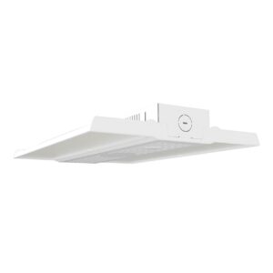 rab lighting rab rbay17s led linear high bay, 80/100/130w, 35/40/50k, compact design, adjustable power and color temperature, 120-277v, includes chain and v-hook for mount, white