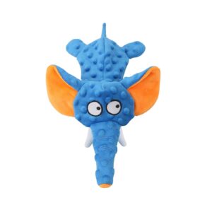 grebest pet chew toy interactive pet toy pet toy bite-resistant interactive plush dog chew toy cartoon elephant shape pet squeaky toy pet supplies dark blue