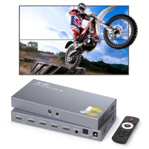 hdmi video wall controller 2x2,4k x 2k hd display,180 degree rotate, 8 splicing modes 2x2,1x2,1x3,1x4,2x1,3x1,4x1, input 4k and output 1080p, streaming media video device