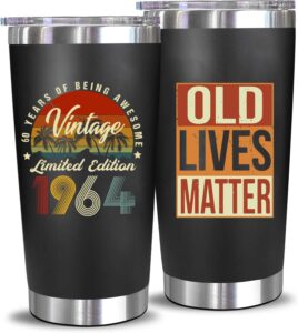 ayermoyo 60th birthday gifts for men,best 60th birthday gifts for men,1964 birthday gifts for men,gifts for 60 year old man,60 year old gifts for men, friend,dad,husband - 20 oz tumbler(1964)