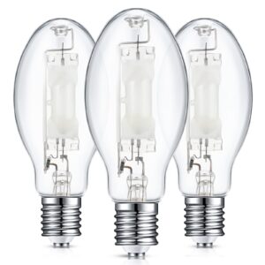 rossesay 3 pcs 400 watt lighting metal halide lamp mh400/u/mog 36000 lumen 4000k outdoor light bulb 12, 000 hour span life mogul base (e39) ed28 high intensity discharge metal halide bulb(400 watt)